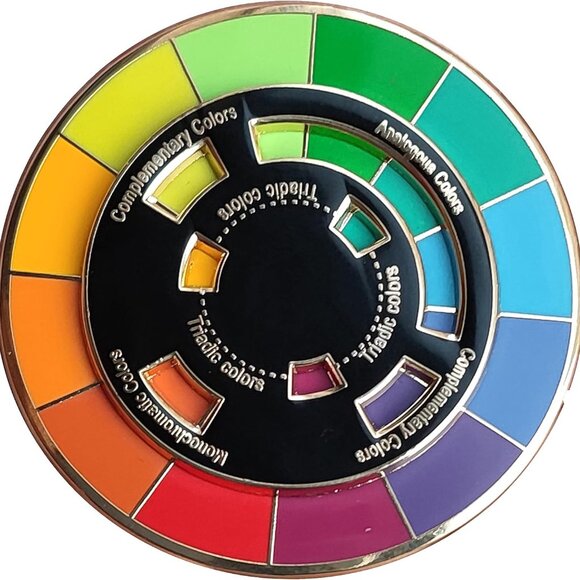 Other | Creative Color Wheel Enamel Pin The Spinning Wheel Moves ...